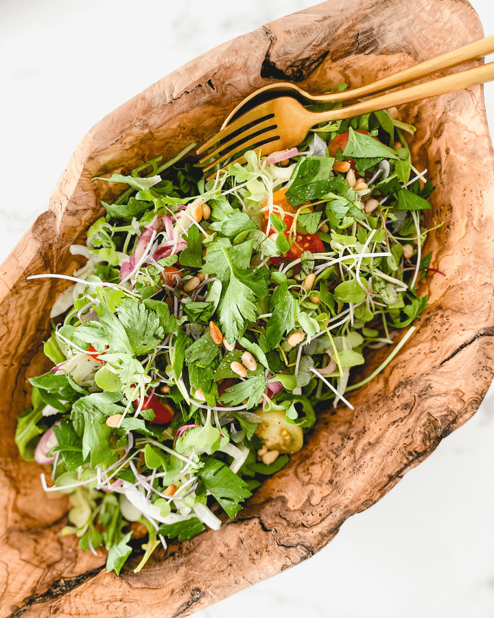 Microgreens and Fennel Salad with Shallot Vinaigrette - The Uncommon Dish